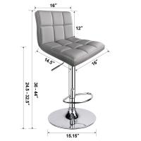China Modern Design Home Bar Stool with Back and Adjustable Swivel in Customized Color for sale