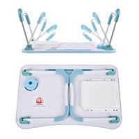 China Hotel Restaurant Banquet Home Portable Foldable Lap Desk Bed Tray with Cup Holder for sale