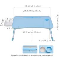 China Hotel Restaurant Banquet Home Portable Foldable Lap Desk Bed Tray with Cup Holder for sale