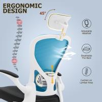 China Ergonomic Home Office Desk Chair Customizable Modern Swivel Chair with Flip-up Arms for sale