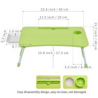 China Foldable Lap Desk Bed Tray with Cup Holder and Product Dimensions 15.7