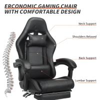 China Height Adjustable Gaming Chair with Lumbar Support and Footrest Customized Color for sale