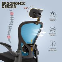 China Swivel Function and Flip-up Arms Ergonomic Home Office Desk Chair with Height Adjust for sale