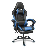 China Customized Color Height Adjustable Video Gaming Chair with Lumbar Support and Footrest for sale