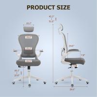 China Modern Swivel Chair with Flip-up Arms Metal Type metal Ergonomic Home Office Desk Chair for sale