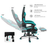 China Stylish Modern Design Metal Gaming Chair with Height Adjustment Lumbar Support and Footrest for sale