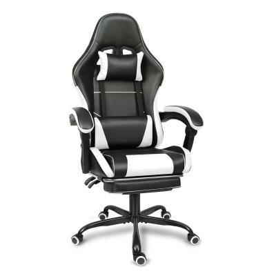 China Ergonomic Design Adjustable Height Gaming Chair with Lumbar Support and Footrest for sale