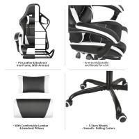 China Ergonomic Design Adjustable Height Gaming Chair with Lumbar Support and Footrest for sale