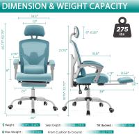China Back Mesh Office Computer Desk Chair with Adjustable Height and Swivel Rolling Function for sale