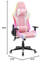 China Adjustable Computer Office Gaming Chair with Massage Feature and LED Light Bar ALINUNU for sale