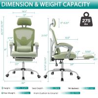 China Back Mesh Office Chair with Swivel and Reclining Functions 34.4 Pounds Modern Design for sale