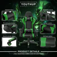 China ALINUNU Gaming Chair with LED Light Bar and Massage Function Item Weight 39.02 Pounds for sale