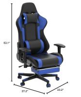 China Customized Color Leather RGB Gaming Swivel Chair with LED Light Bar and Massage Feature for sale
