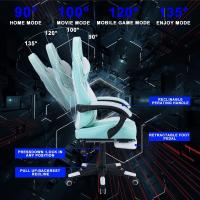 China Ergonomic Swivel Gaming Chair Leather Seat with Massage Function and Foldable Design for sale