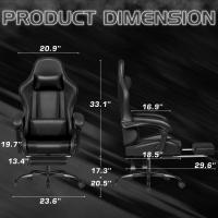 China Customized Color Ergonomic High Back Computer Massage Gaming Chair with Footrest for sale