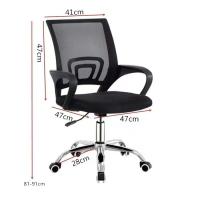 China Mesh Silver Base Modern Ergonomic Revolving Office Chair for Improved Work Efficiency for sale