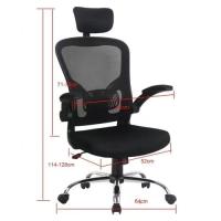 China Comfortable High Back Mesh Home Manager Office Chair with Chromed Armrest from ALINUNU for sale