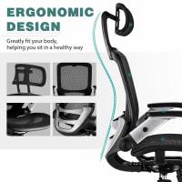 China Ergonomic High Back Desk Chair with Adjustable Headrest and Flip Arm Style Lift Chair for sale