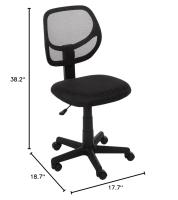 China Low Back Computer Desk Chair with Rotating Feature Adjustable Height Mesh Upholstery for sale