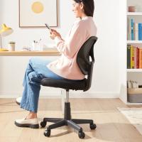 China Low Back Computer Desk Chair with Rotating Feature Adjustable Height Mesh Upholstery for sale