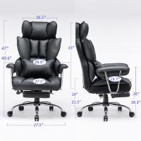 China Assurance Guaranteed of Modern PU Leather Computer Chair with Lumbar Support and Feet for sale