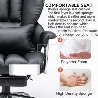 China Assurance Guaranteed of Modern PU Leather Computer Chair with Lumbar Support and Feet for sale