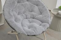China General Home Furniture Round Thickened Folding Recliner Moon Chair with Faux Fur for sale