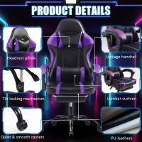 China Height Adjustable Gamer Chairs Home Office Ergonomic Gaming Chair with Footrest for sale