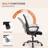 China Adjustable Ergonomic Office Desks and Chairs Mesh Chairs with Comfortable Armrests for sale