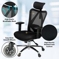 China Thickened Seat Cushion Ergonomic Home Computer Desk Chair with Lumbar Support Headrest and Armrests for sale