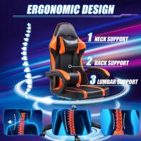 China Customized Color Ergonomic Gaming Chair with Footrest and Adjustable Height ALINUNU for sale