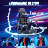 China 360 Swivel Ergonomic Gaming Chair with Footrest Height Adjustable and Recliner for sale