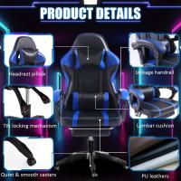 China 360 Swivel Ergonomic Gaming Chair with Footrest Height Adjustable and Recliner for sale