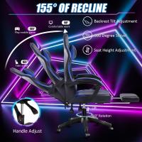 China 360 Swivel Ergonomic Gaming Chair with Footrest Height Adjustable and Recliner for sale