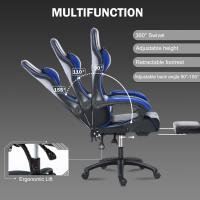 China Ergonomic Gaming Chair with Adjustable Height and Footrest in Customized Color for sale