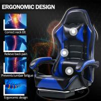 China Ergonomic Gaming Chair with Adjustable Height and Footrest in Customized Color for sale
