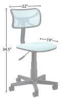 China Small Office and Children Adjustable Height Rotating Mesh Desk Chairs with 3 Gas Lift for sale