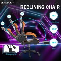 China ALINUNU Ergonomic Gaming Chair for Adults Footrest Swivel Chair in Synthetic Leather for sale