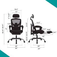 China Mail Packing Ergonomic Office Chairs Reclining Backed Mesh Chairs with Lumbar Support for sale