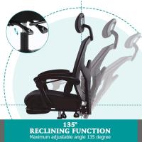 China Mail Packing Ergonomic Office Chairs Reclining Backed Mesh Chairs with Lumbar Support for sale