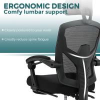 China Mail Packing Ergonomic Office Chairs Reclining Backed Mesh Chairs with Lumbar Support for sale