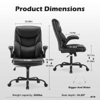 China Modern Design Adjustable Executive Office Chair with Flip-Up Armrest and Lumbar Support for sale