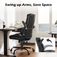 China Modern Design Adjustable Executive Office Chair with Flip-Up Armrest and Lumbar Support for sale