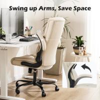 China Swivel Task Chair with Lumbar Support and Adjustable Flip-up Armrest 3 Gas Lift 25.76 Pounds for sale
