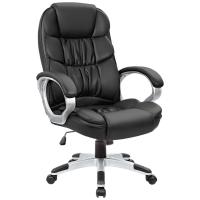 China High Back Executive Office Chair with Lumbar Support and Adjustable Height PU Leather for sale