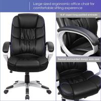 China High Back Executive Office Chair with Lumbar Support and Adjustable Height PU Leather for sale