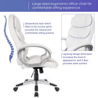 China 36.3lb High Back Computer Desk Chair with Upholstered Armrests and Adjustable Height for sale