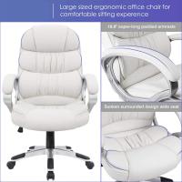 China 36.3lb High Back Computer Desk Chair with Upholstered Armrests and Adjustable Height for sale