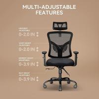 China Modern Design High Back Mesh Office Chair with Adjustable Armrest and Lumbar Support for sale
