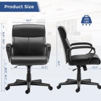 China 360 Swivel/ Height Adjust/Recliner Mid Back Desk Chair for 250 Pounds Weight Capacity for sale